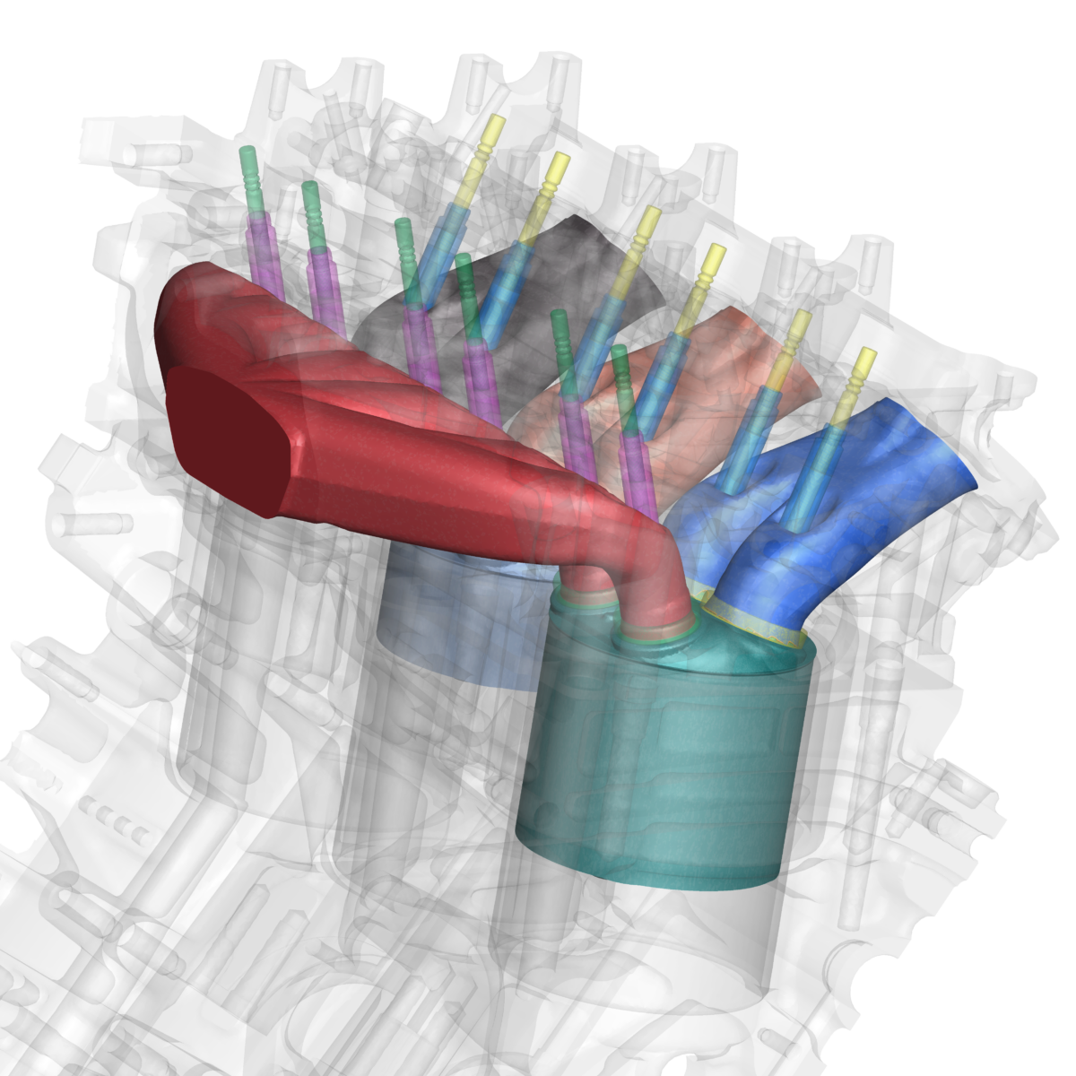 Efficient and accurate modeling of heat transfer in an engine head and ...
